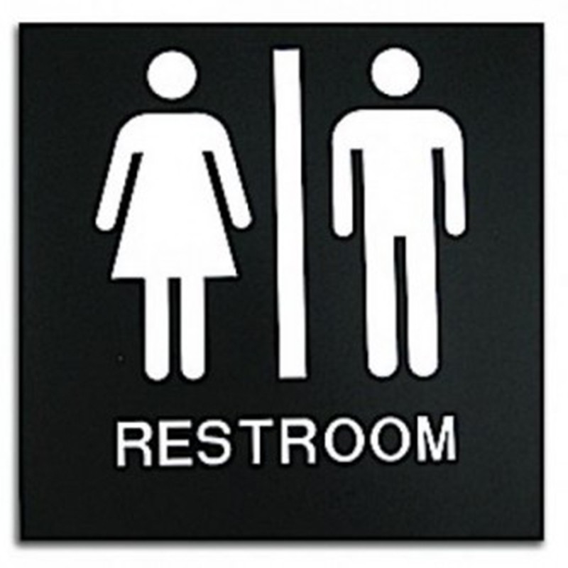 8x8 ADA Unisex Restroom Sign with Braille - CP41010006