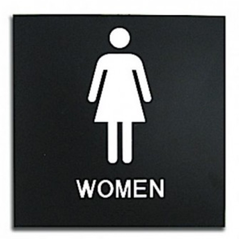 8x8 ADA Women Restroom Sign with Braille - CP41010008